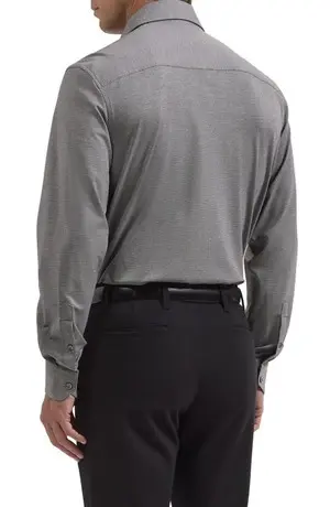 Bugatchi Ooohcotton Devon Performance Shirt - Black
