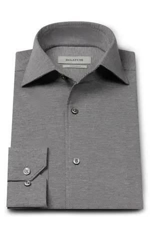 Bugatchi Ooohcotton Devon Performance Shirt - Black
