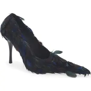 Jeffrey Campbell Plumage Pointed Toe Pump - Khaki Multi