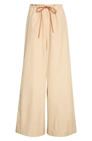 KALLMEYER Wesley Striped Wide Leg Drawstring Pants