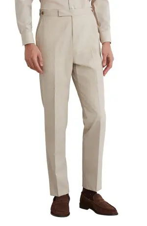 REISS Vita Check Wool Blend Pants