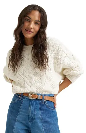 Wrangler Heritage Cable Crewneck Sweater