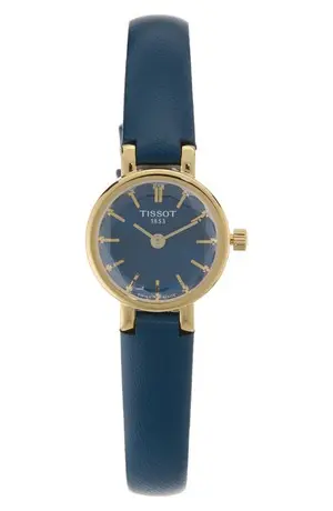 TISSOT Lovely Round Leather Watchband Blue