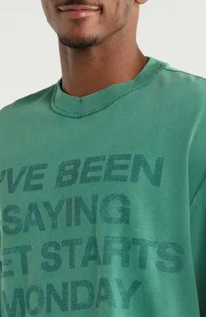 DIET STARTS MONDAY 3 Year Cotton Graphic T-shirt