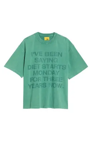 DIET STARTS MONDAY 3 Year Cotton Graphic T-shirt
