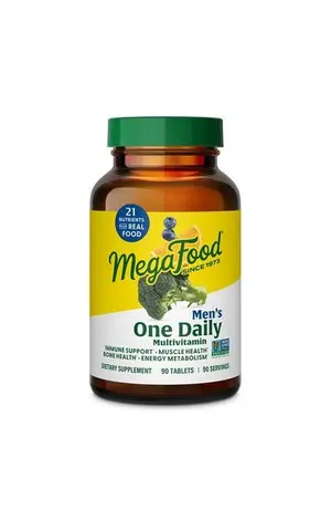MEGAFOOD One Daily Multivitamin For With Methylated B12, Methylfolate For Muscle & Energy Metabolism, Vegetarian - None