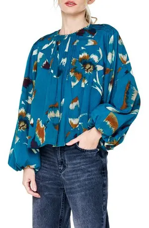 CIEBON Faye Balloon Sleeve Pleated Top