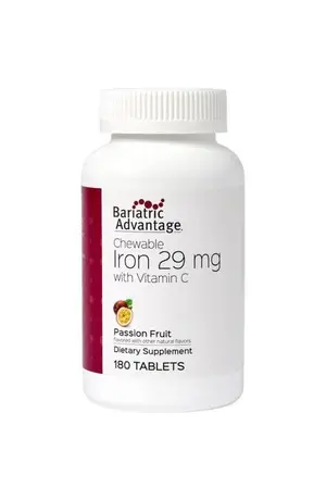 BARIATRIC ADVANTAGE Chewable Iron 29 Mg Supplement With Vitamin C 180 Count - None