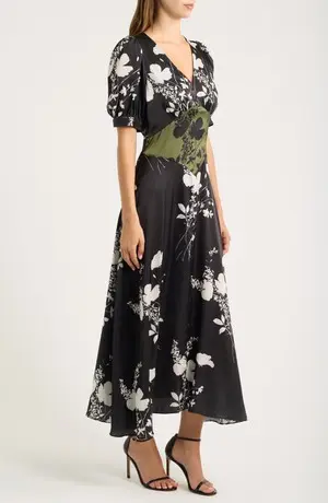 Julia Jordan Mixed Print Floral Dress