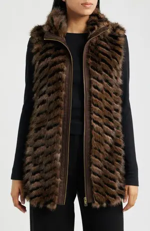 Via Spiga Faux Fur Vest