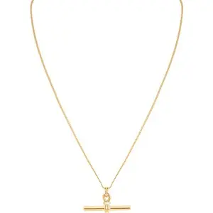 ASTRID & MIYU Pav Twist Bar Pendant Necklace - Gold