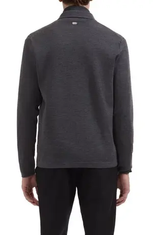 Bugatchi Milano Merino Wool Cardigan - Anthracite
