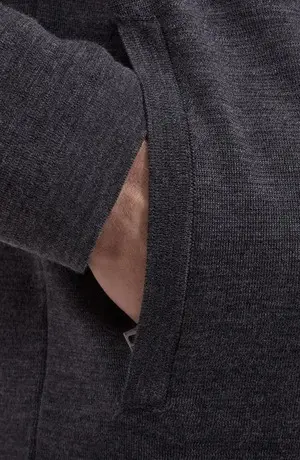 Bugatchi Milano Merino Wool Cardigan - Anthracite