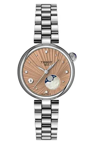 TISSOT Bellissima Desir Moonphase Two-tone Bracelet Watch Beige