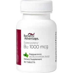 BARIATRIC ADVANTAGE Fast Melting B12 1000 Mcg Supplement With Folic Acid Peppermint 90 Count - None