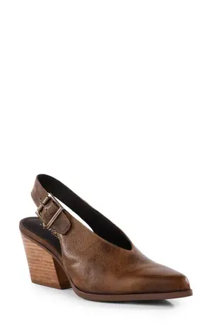 Seychelles Baby Faced Ii Pointed Toe Slingback Pump Brown