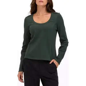 THREADS 4 THOUGHT Karlene Organic Cotton Long Sleeve T-shirt - Alpine