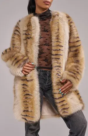 AZALEA WANG Elle Faux Fur Jacket