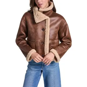 LEVI'S Reversible Faux Shearling Jacket - Brown