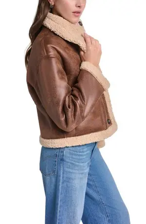 LEVI'S Reversible Faux Shearling Jacket - Brown