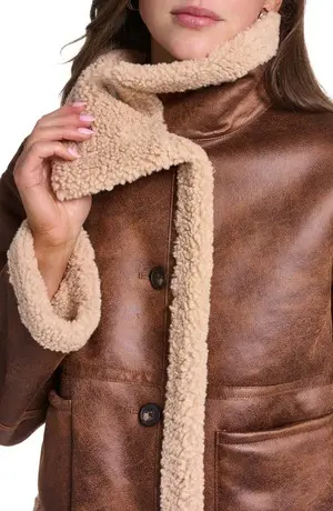 LEVI'S Reversible Faux Shearling Jacket - Brown