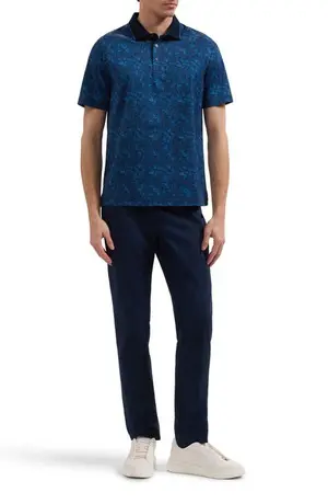 Bugatchi Vidal Ooohcotton® Leaf Print Polo