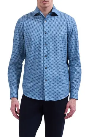 Bugatchi Devon Ooohcotton® Dot Button-up Shirt
