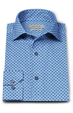 Bugatchi Devon Ooohcotton® Dot Button-up Shirt