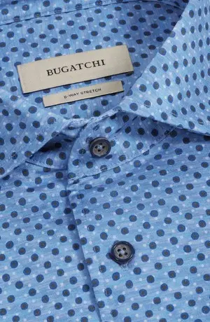 Bugatchi Devon Ooohcotton® Dot Button-up Shirt