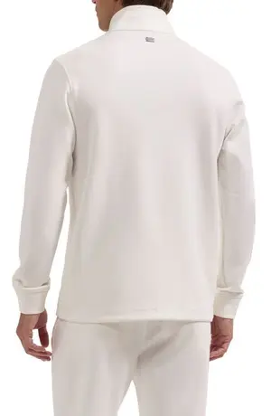 Bugatchi Soft Touch Quarter Zip Sweater - Chalk