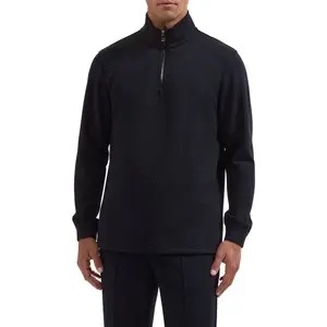 Bugatchi Soft Touch Quarter Zip Sweater - Navy