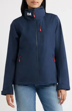 Helly Hansen Crew 2.0 Water Repellent Hooded Jacket - Navy