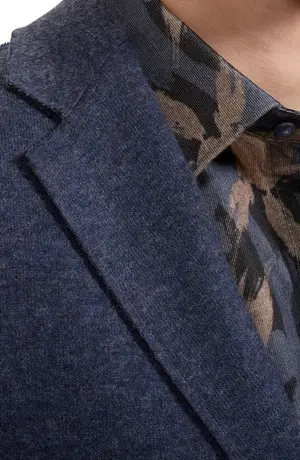Bugatchi Wool Blend Blazer - Night Blue