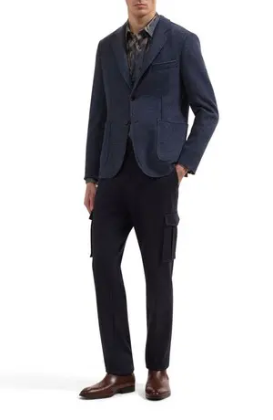 Bugatchi Wool Blend Blazer - Night Blue