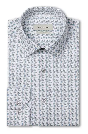 Bugatchi James Ooohcotton® Geo Print Button-up Shirt
