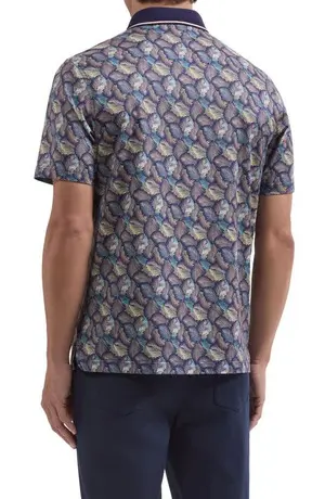 Bugatchi Vidal Ooohcotton® Palm Print Polo