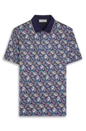 Bugatchi Vidal Ooohcotton® Palm Print Polo