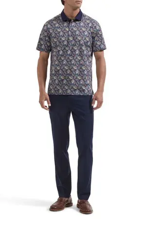Bugatchi Vidal Ooohcotton® Palm Print Polo
