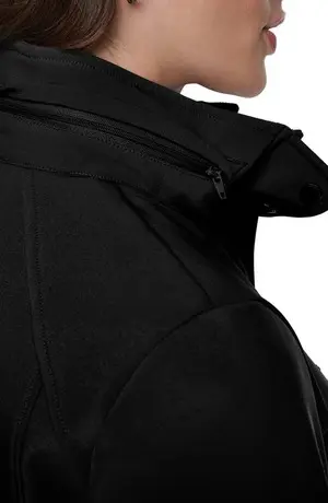 Andrew Marc Tinsley Belted Softshell Trench Coat - Black