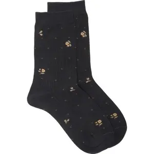 CASA CLARA Tawny Cotton Blend Crew Socks