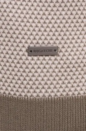 Bugatchi Johnny Collar Short Sleeve Sweater - Olive