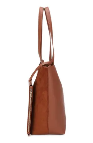 MALI + LILI North South Faux Leather Tote