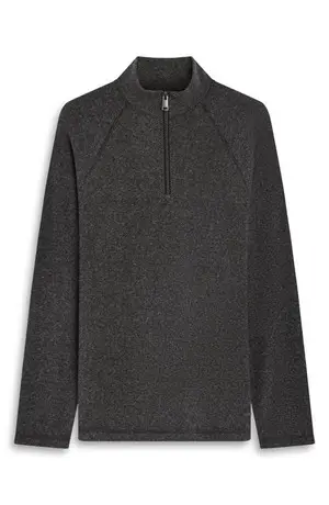 Bugatchi Herringbone Quarter Zip Knit Top