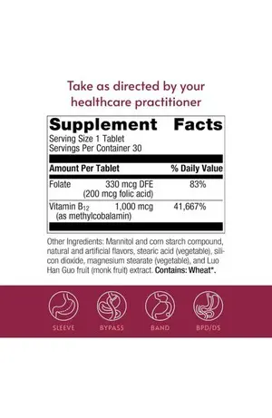 BARIATRIC ADVANTAGE B-12 Speedy Melts Vitamin Supplement Peppermint 30 Count