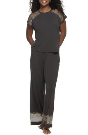 Felina Esme Tee And Pants Pajama Set Catacombs
