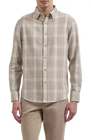Bugatchi Karl Plaid Long Sleeve Cotton Shirt