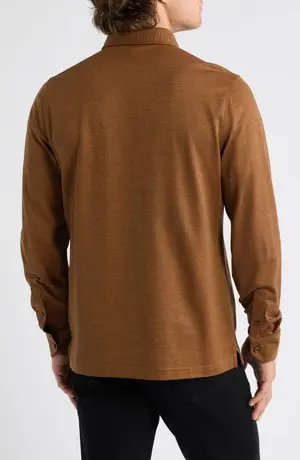 David Donahue Pierce Cotton Polo - Umber
