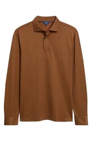 David Donahue Pierce Cotton Polo - Umber