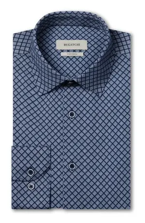 Bugatchi James Ooohcotton Geometric Long Sleeve Button-up Shirt