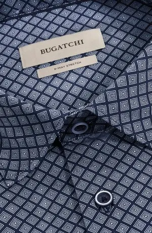 Bugatchi James Ooohcotton Geometric Long Sleeve Button-up Shirt